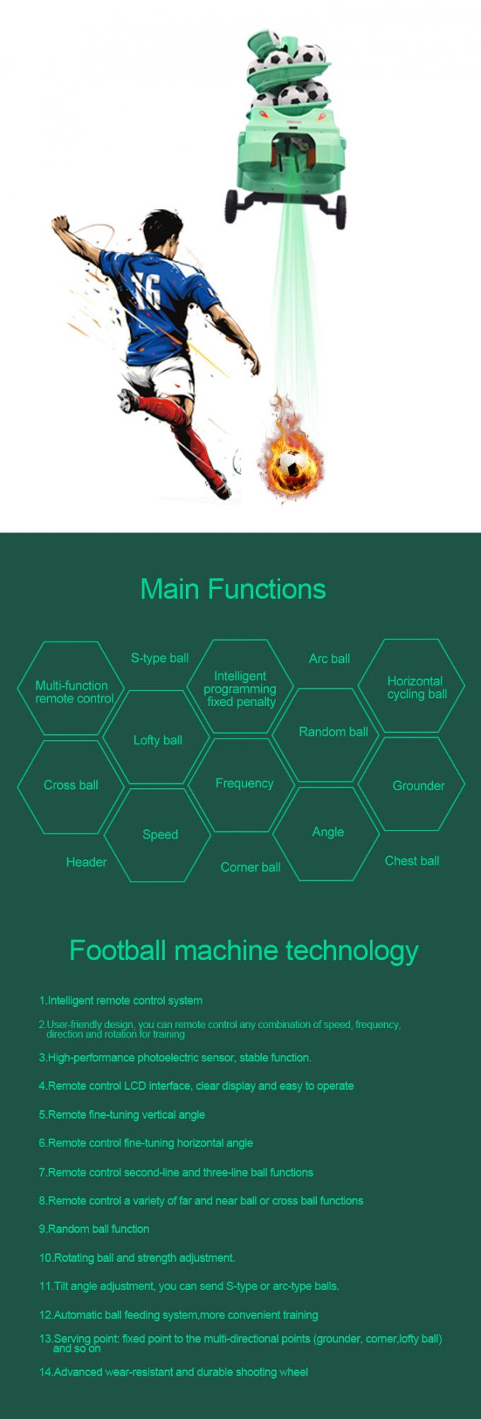 S6526 Automatic Soccer Ball Launcher Machine , AC 100V Football Toss ...